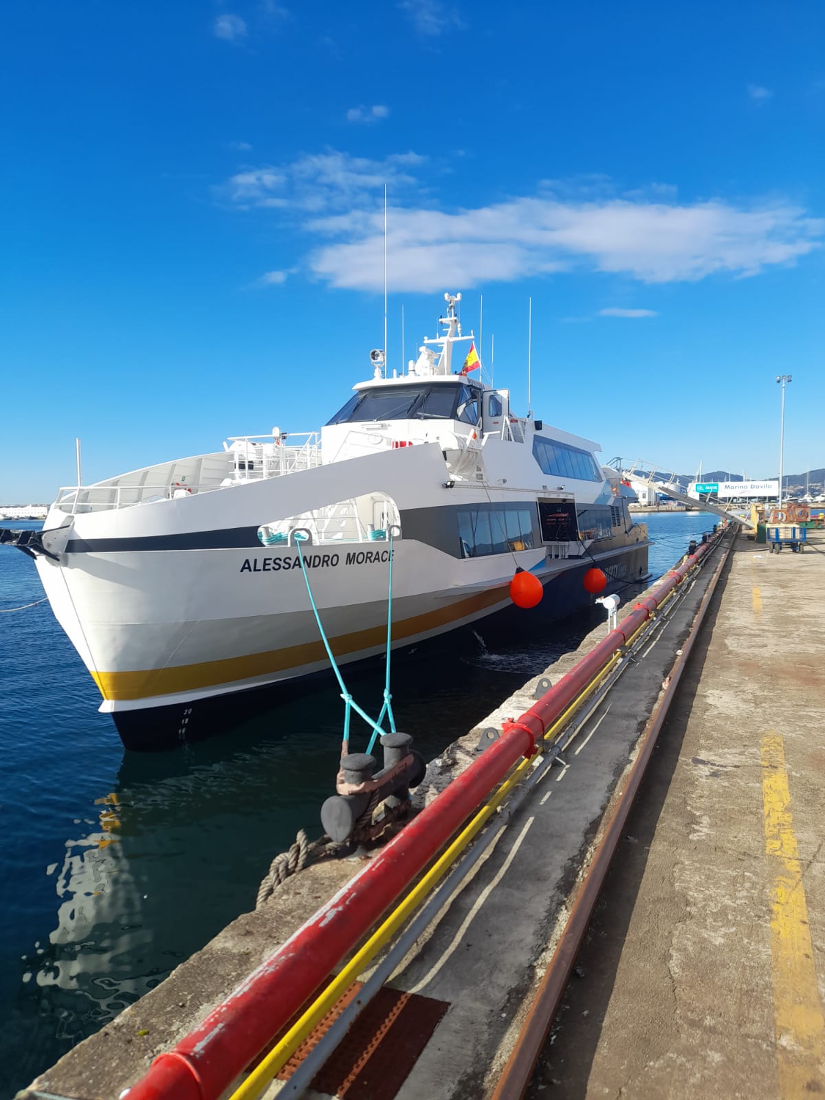 La nave ibrida Alessandro Morace è arrivata a Trapani